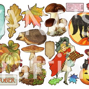 OCTOBER Journal KIT 12 Sheets / Printable Junk Journal / Fall / Autumn ...