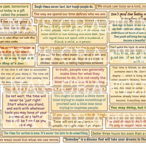 TIME Printable Quotes / Cut Out Ephemera / Sentiments Printable / Junk ...