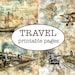 25 Printable TRAVEL PAGES / Junk Journal / Scrapbooking Paper ...