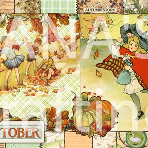OCTOBER Journal KIT 12 Sheets / Printable Junk Journal / Fall / Autumn ...