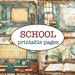 25 Printable SCHOOL Themed PAGES / Printable Junk Journal / Vintage ...