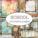 25 Printable SCHOOL Themed PAGES / Printable Junk Journal / Vintage ...