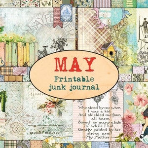 MAY Journal KIT / 12 Sheets / Junk Journal / Spring / Handmade - Etsy