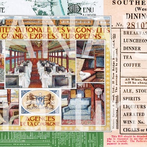 ORIENT EXPRESS Printable Junk Journal (15 Pages)/ Collaged Scrapbooking ...