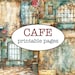 25 Printable CAFE Themed PAGES / Printable Junk Journal / Vintage ...