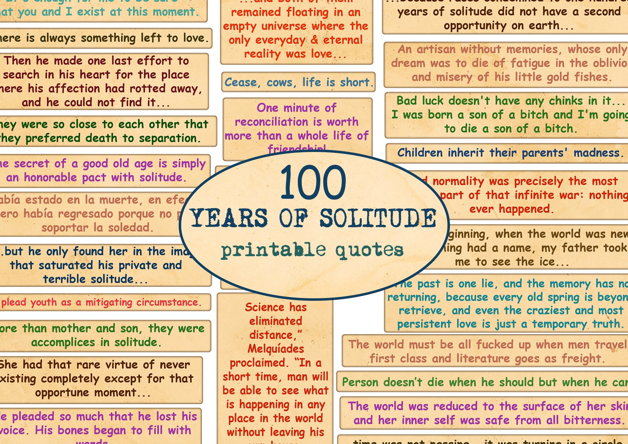 100 Years Of Solitude Quotes