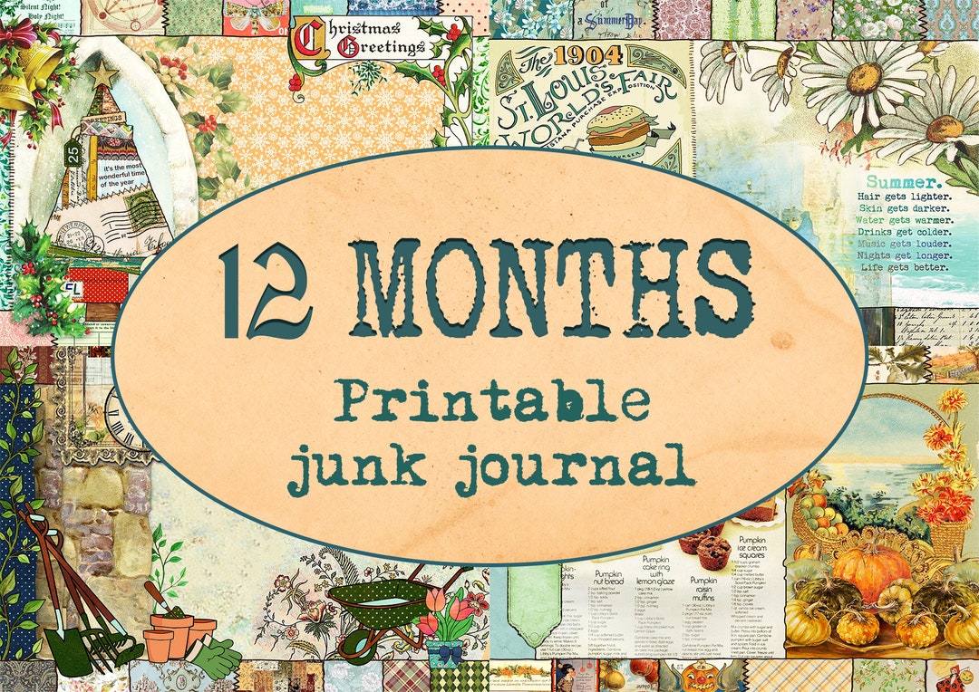 12 MONTHS Huge Digital Kit (144 Pages) / Winter / Spring / Summer ...