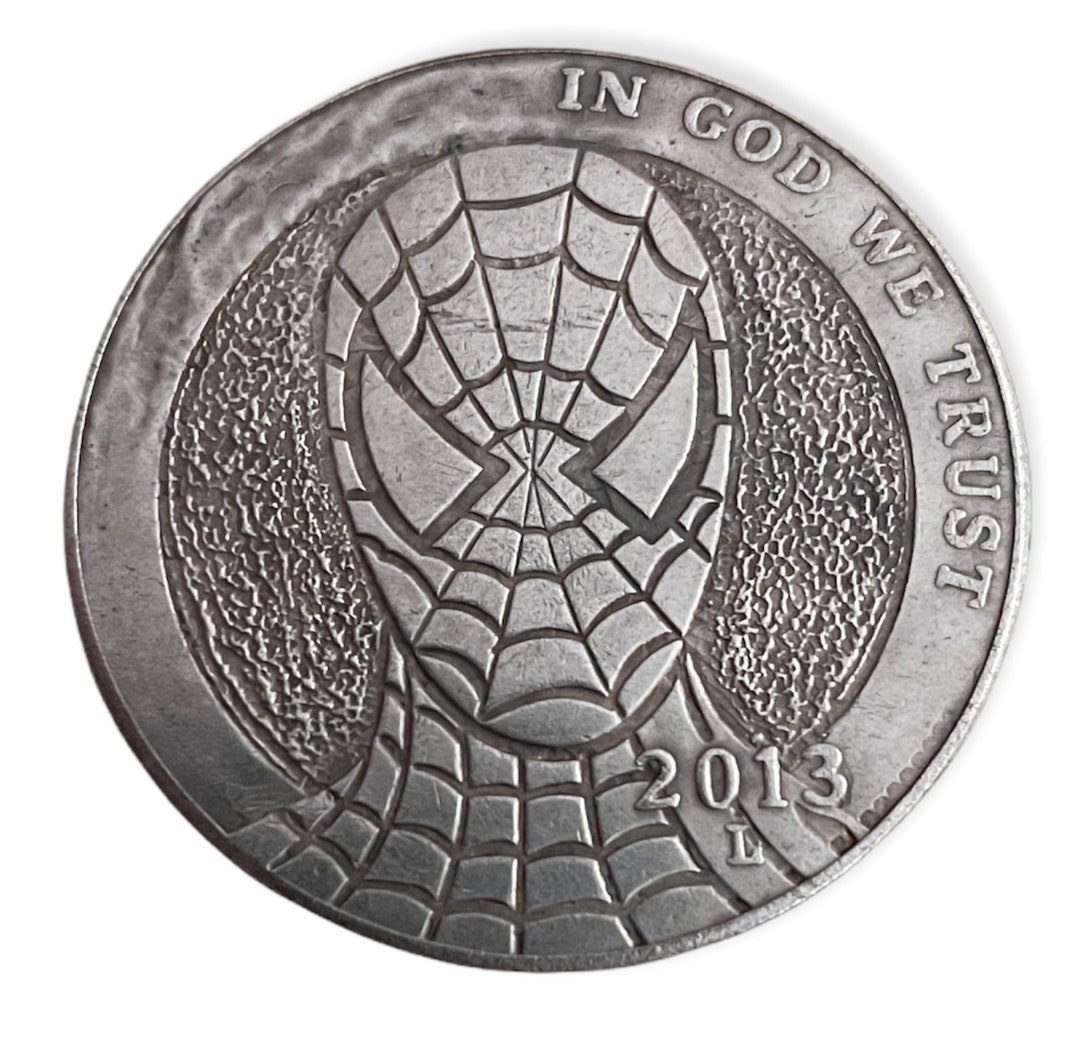 Spiderman Morgan Hobo Nickel Coin - Etsy