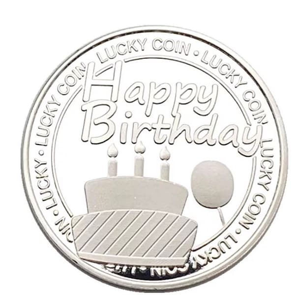 Happy Birthday Silver Coins - Etsy