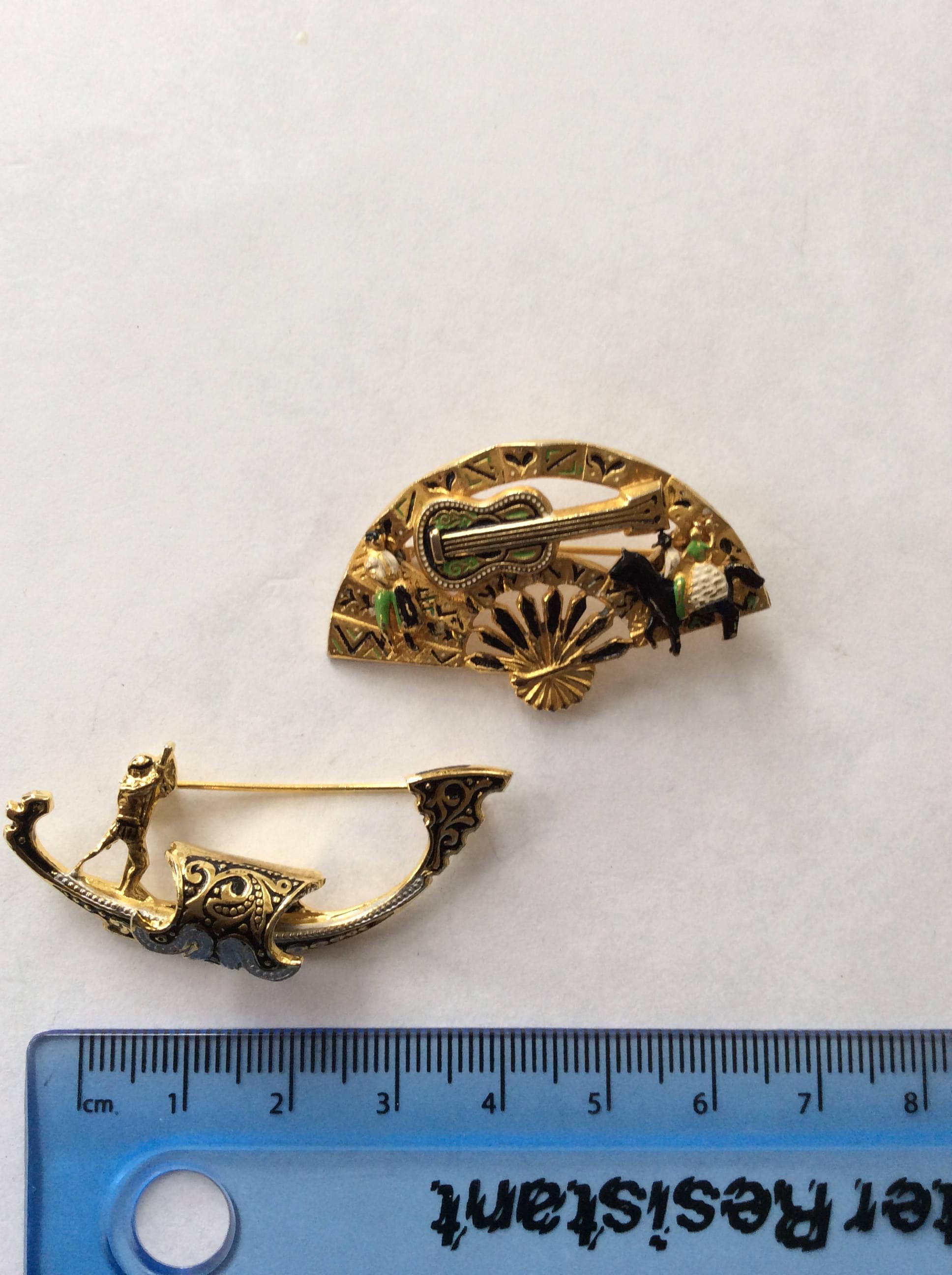 Two Spanish Souvenier Brooches SKU383 - Etsy New Zealand