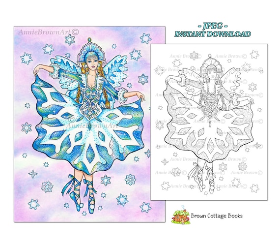 Winter Fairy Coloring Pages