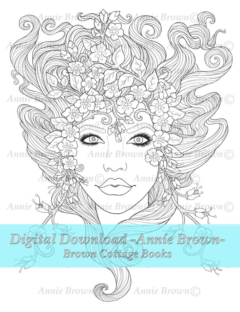 Fae Fairies Coloring Page Line Art Instant Download - Etsy