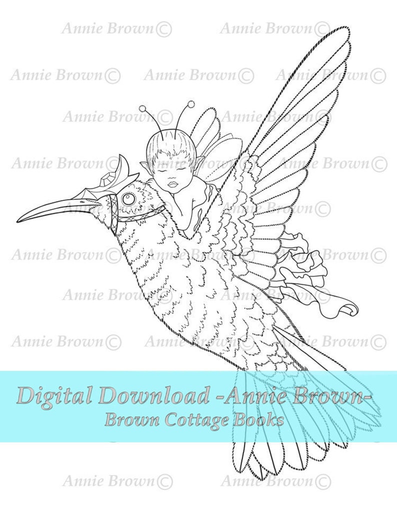 Fairy Coloring Page Line Art Fantasy Printable Download - Etsy