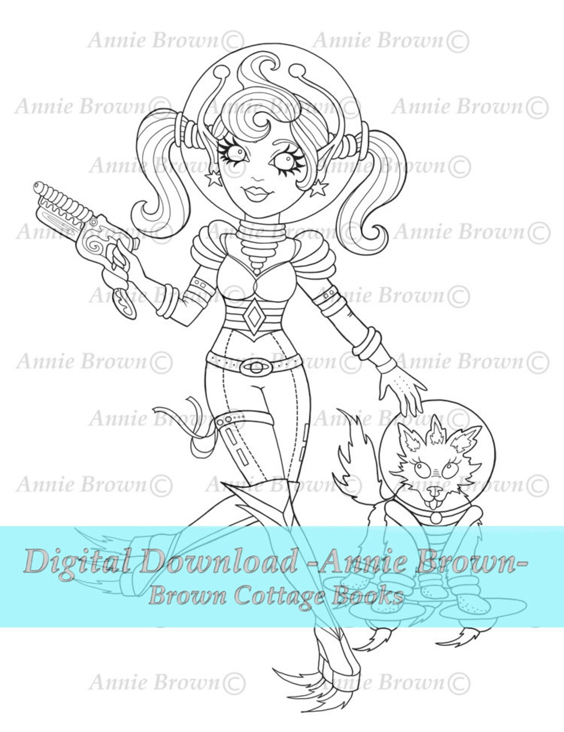 Coloring Page Fantasy Art Printable Download Line Art - Etsy