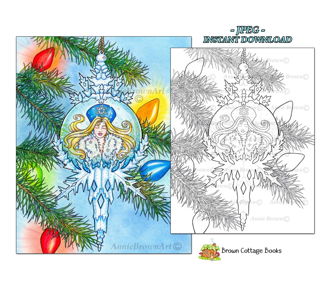 Christmas Coloring Page Instant Download Line Art - Etsy