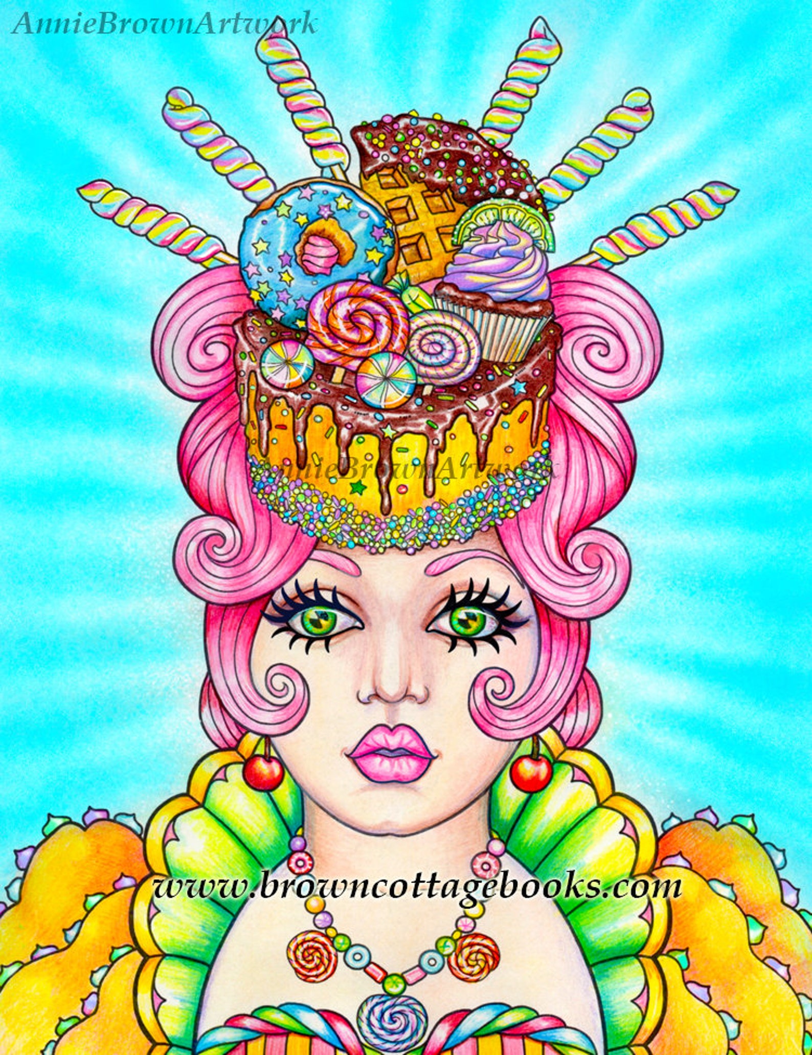 Dessert Coloring Page Fantasy Art Printable Download - Etsy