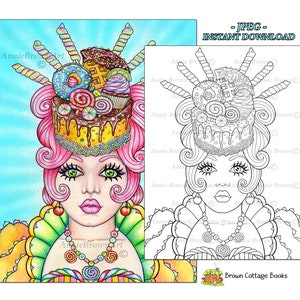 Dessert Coloring Page Fantasy Art Printable Download - Etsy