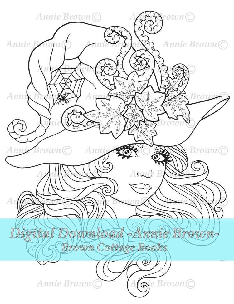 Halloween Coloring Page, Instant Download, Line Art, Printable, Holiday ...