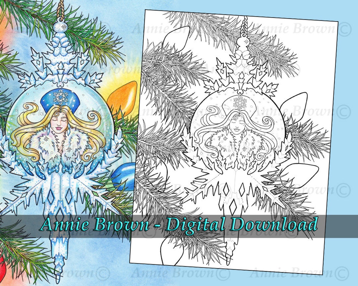 Christmas Coloring Page Instant Download Line Art - Etsy