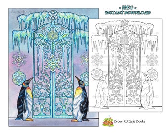 Christmas Coloring Page Instant Download Line Art - Etsy