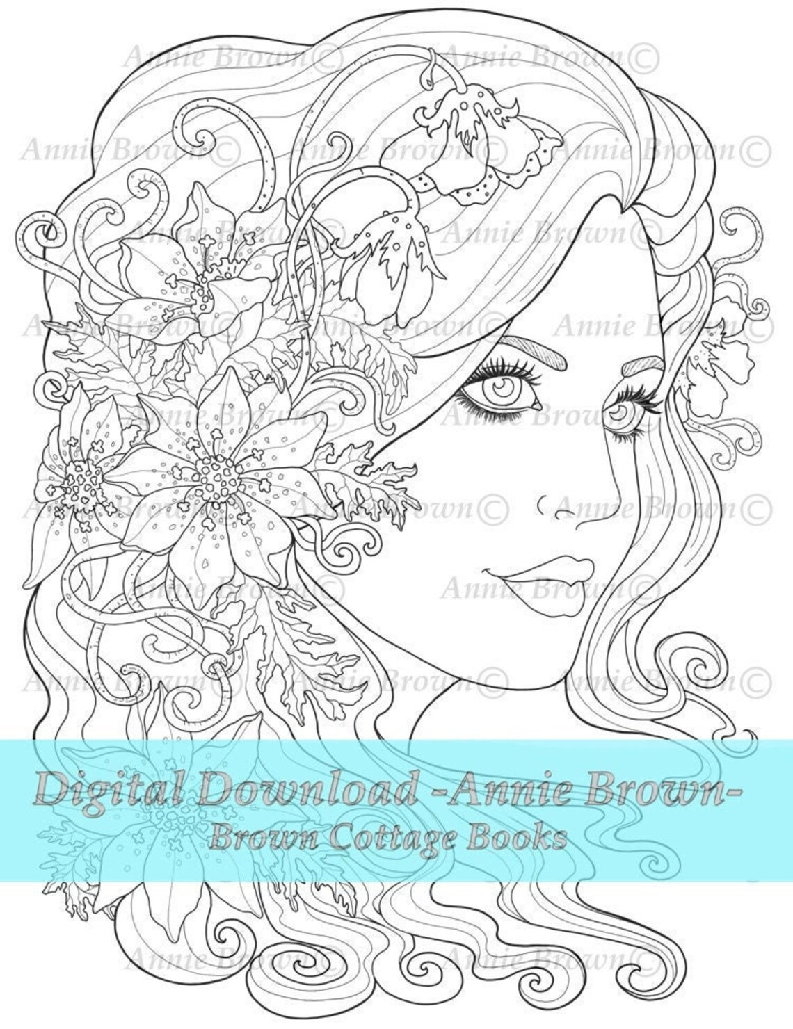 Adult Coloring Page Printable Download Fantasy Art Coloring - Etsy