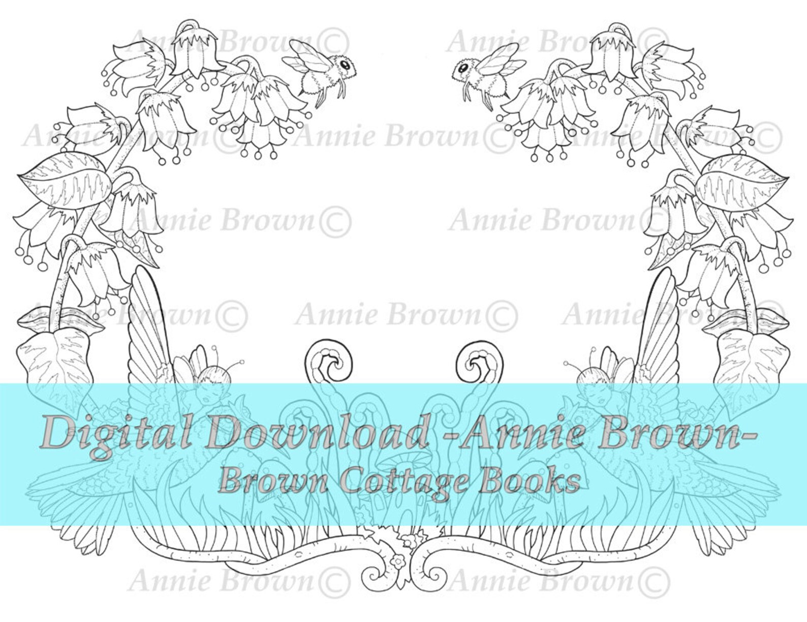Borders Coloring Page Fantasy Art Printable Download Line - Etsy Singapore
