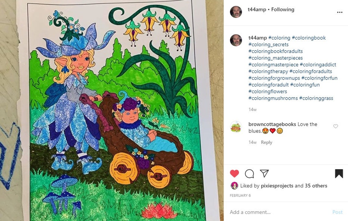 Fairies Coloring Page Fantasy Art Printable Download Line | Etsy