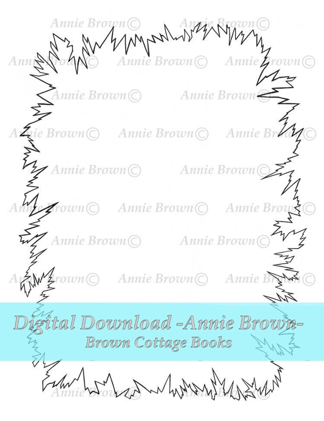 Icy Border Coloring Pages Fantasy Printable Download Line - Etsy