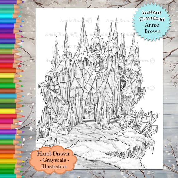Ice Castle Coloring Page