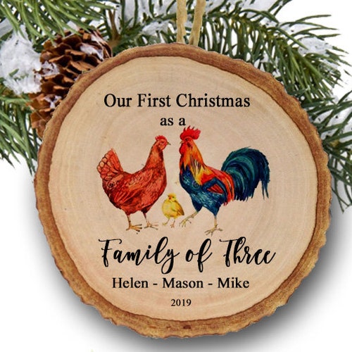 Our First Christmas as a Family of THREE Personalized - Etsy