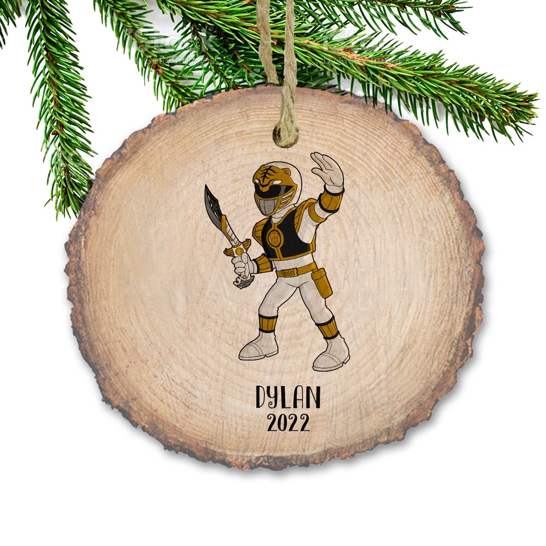 Personalized Christmas Ornaments, Power Rangers, White, Name Ornament ...