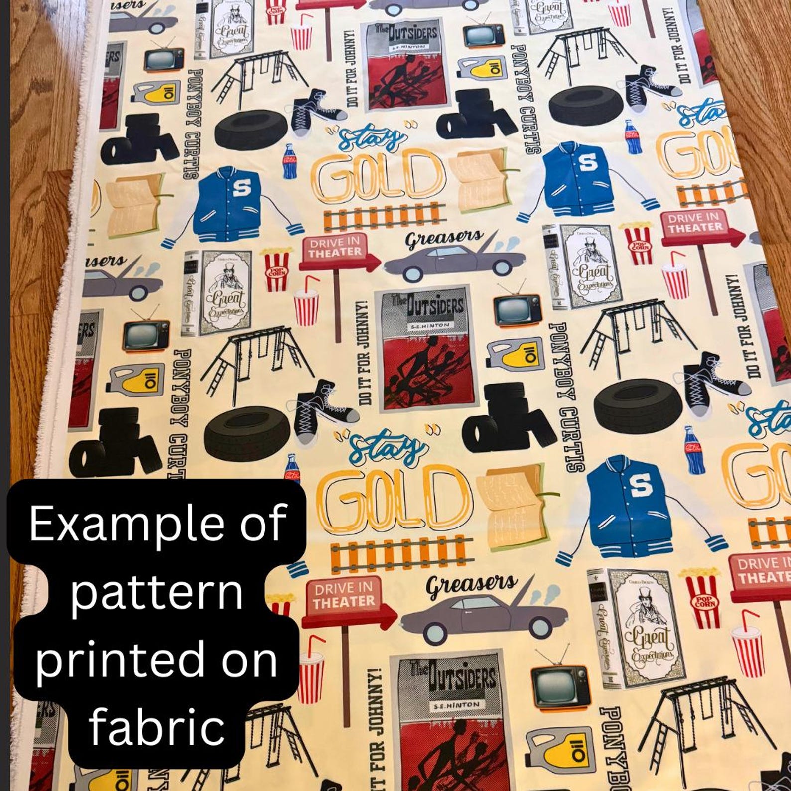 Outsiders Musical Broadway Seamless Repeat Pattern Digital File (16x16 ...