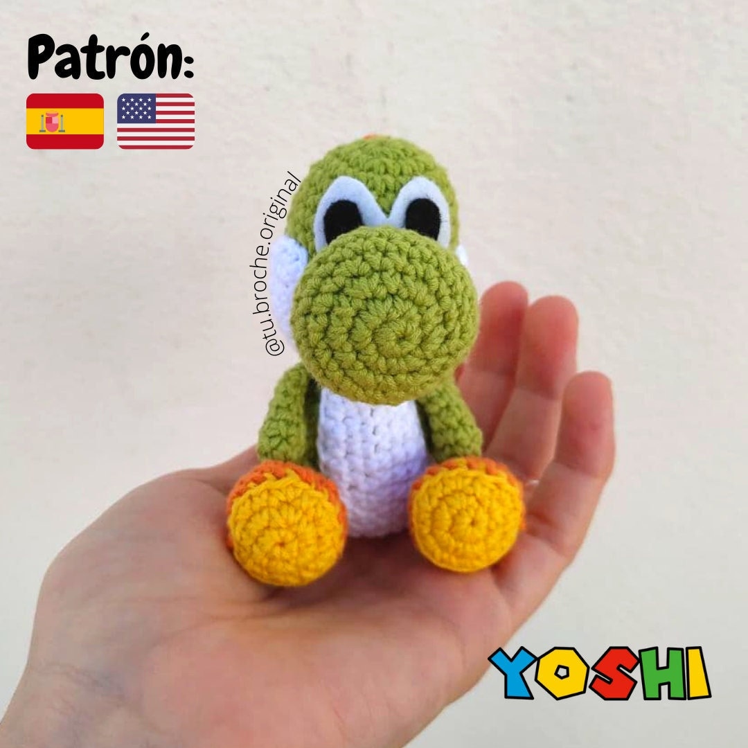 Yoshi Crochet Pattern Amigurumi Yoshi PDF TUTORIAL spanish and English ...