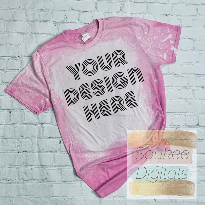 Bleached Gildan Softstyle Heather Radiant Orchid 64000 Shirt Etsy