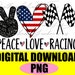 Peace Love Racing American Flag Drag Racing Png File DIGITAL - Etsy