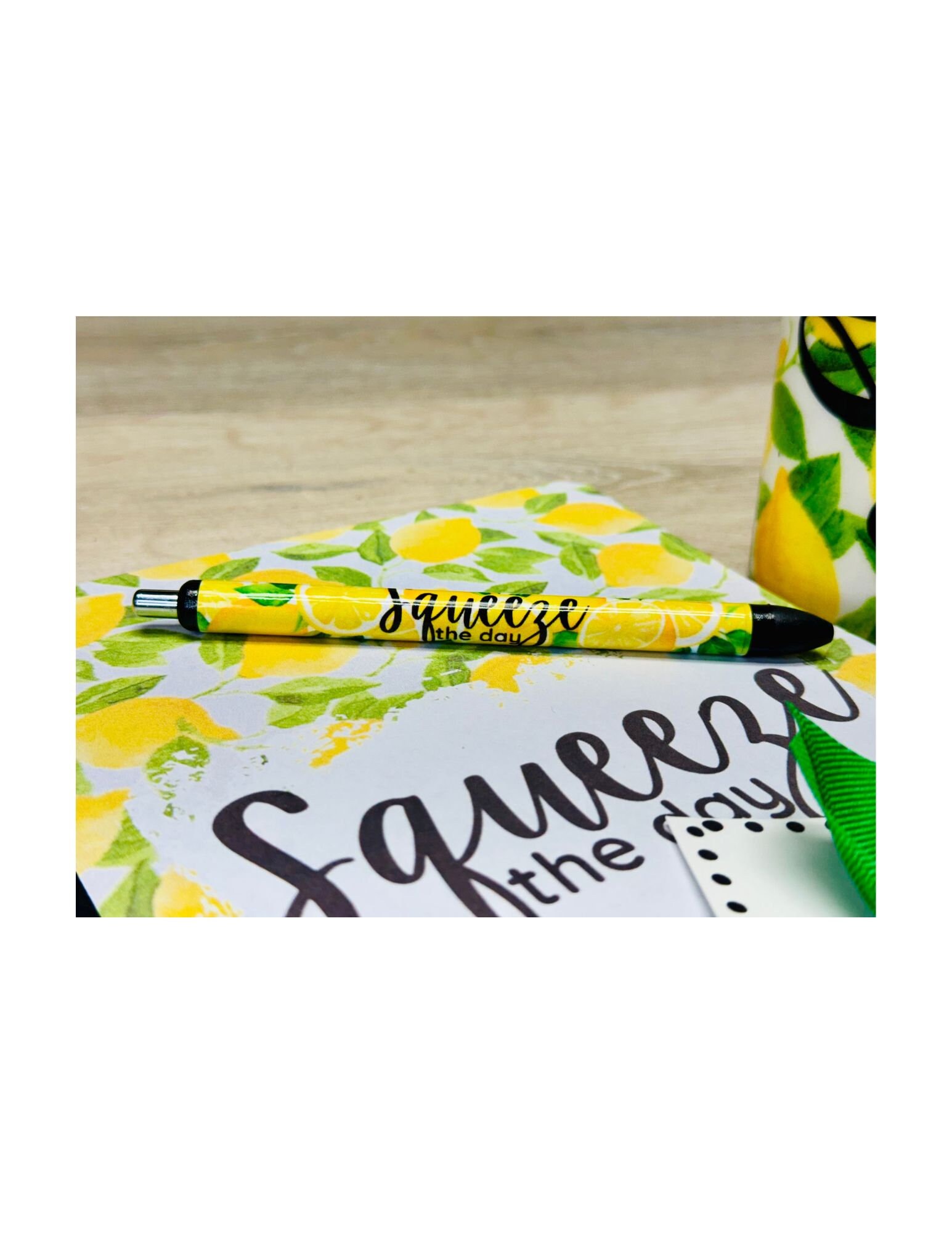 Squeeze the Day Lemon Theme Printable PDF Composition Notebook Graphic ...