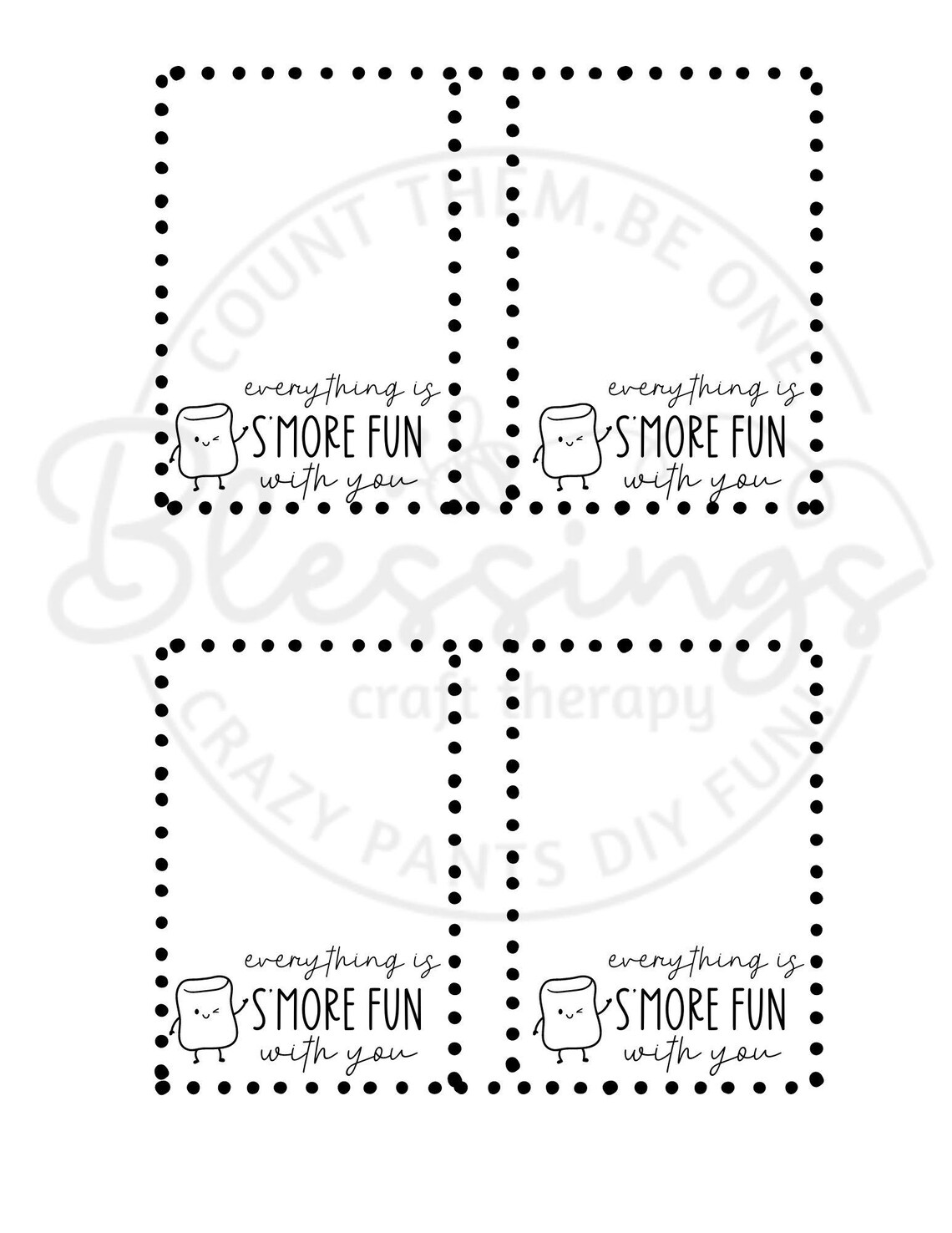 Printable Paperclip Bookmark Gift Card. Teacher Appreciation. S'MORE ...