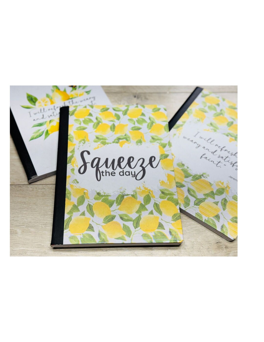 Squeeze the Day Lemon Theme Printable PDF Composition Notebook Graphic ...