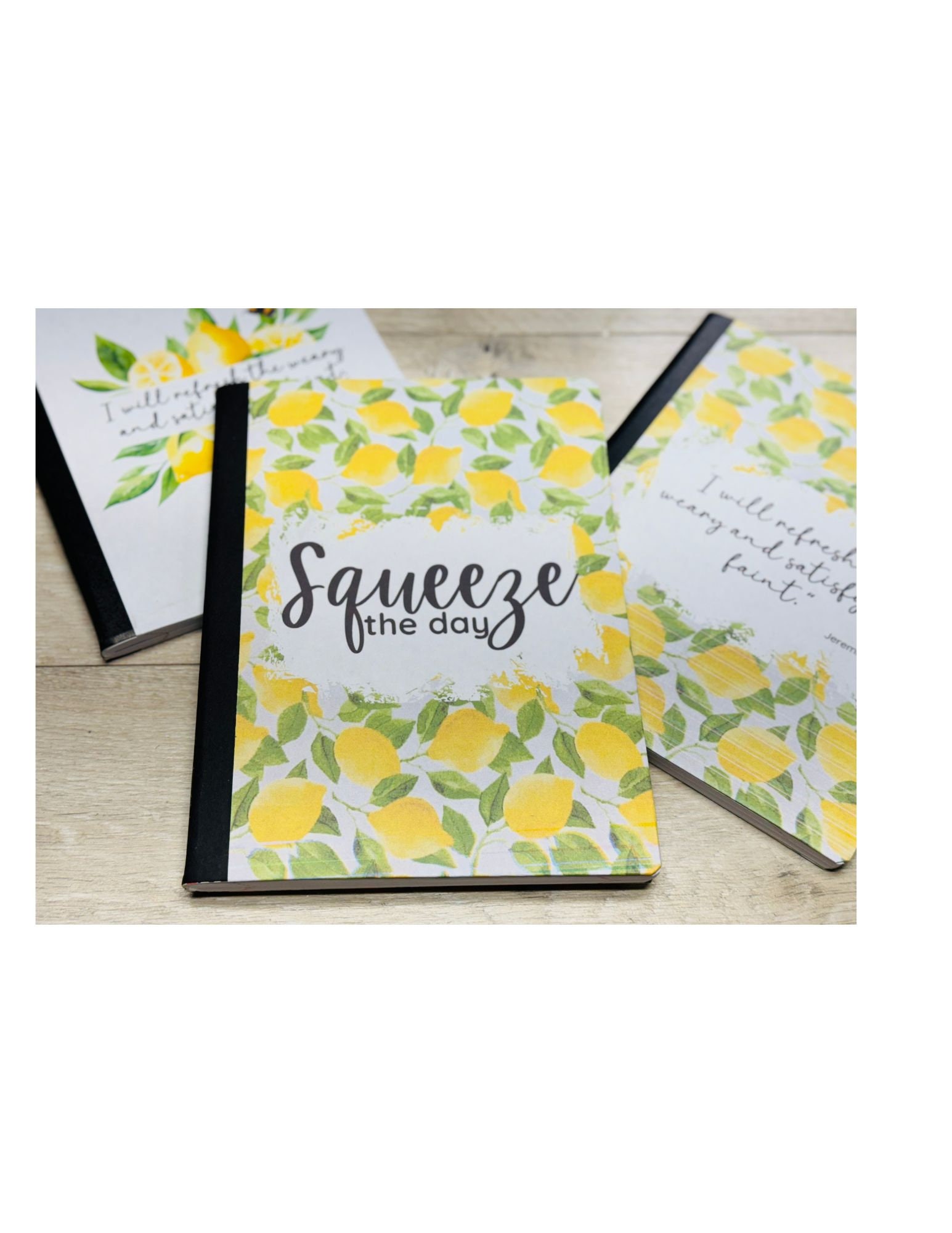 Squeeze the Day Lemon Theme Printable PDF Composition Notebook Graphic ...