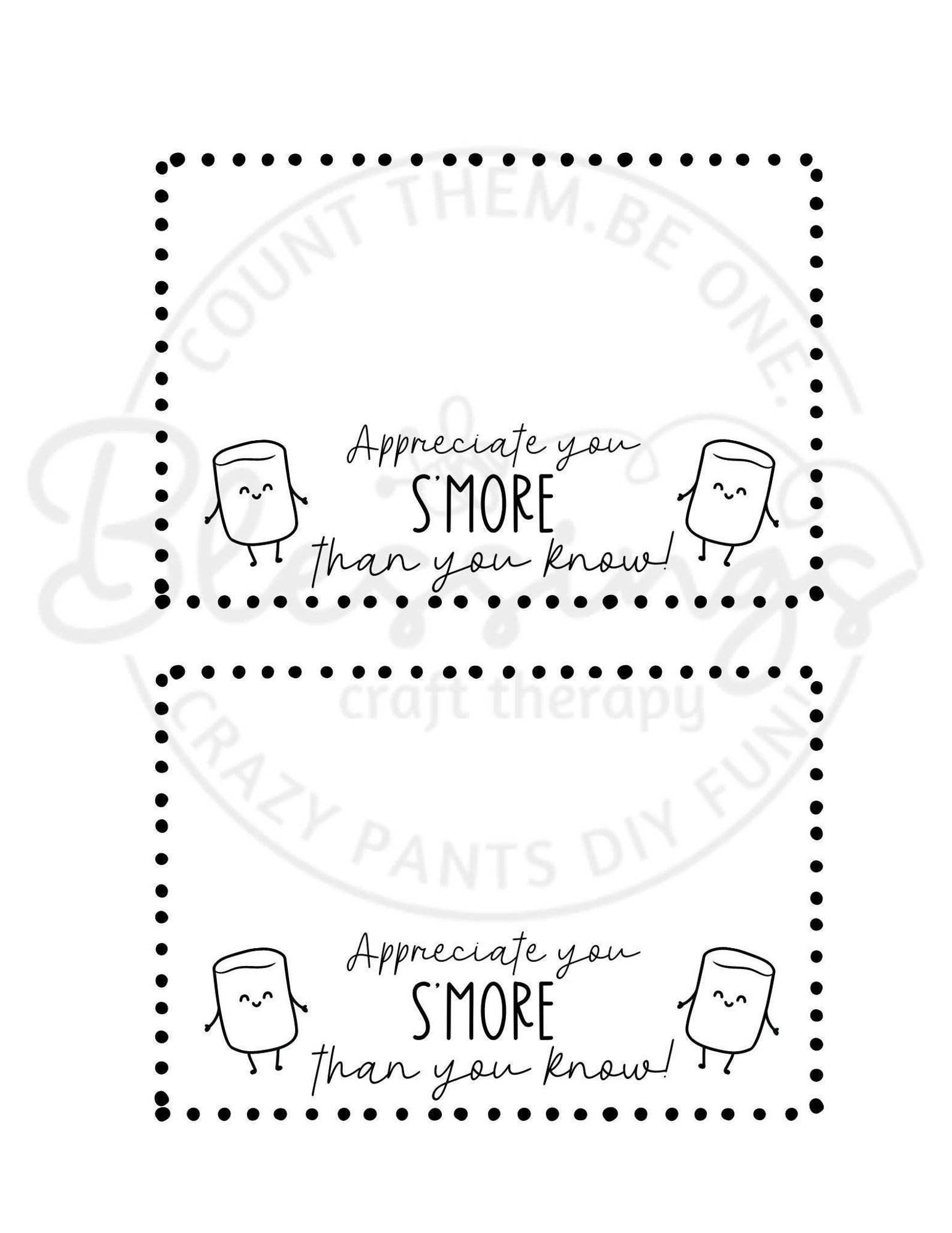 Printable Paperclip Bookmark Gift Card. Teacher Appreciation. S'MORE ...