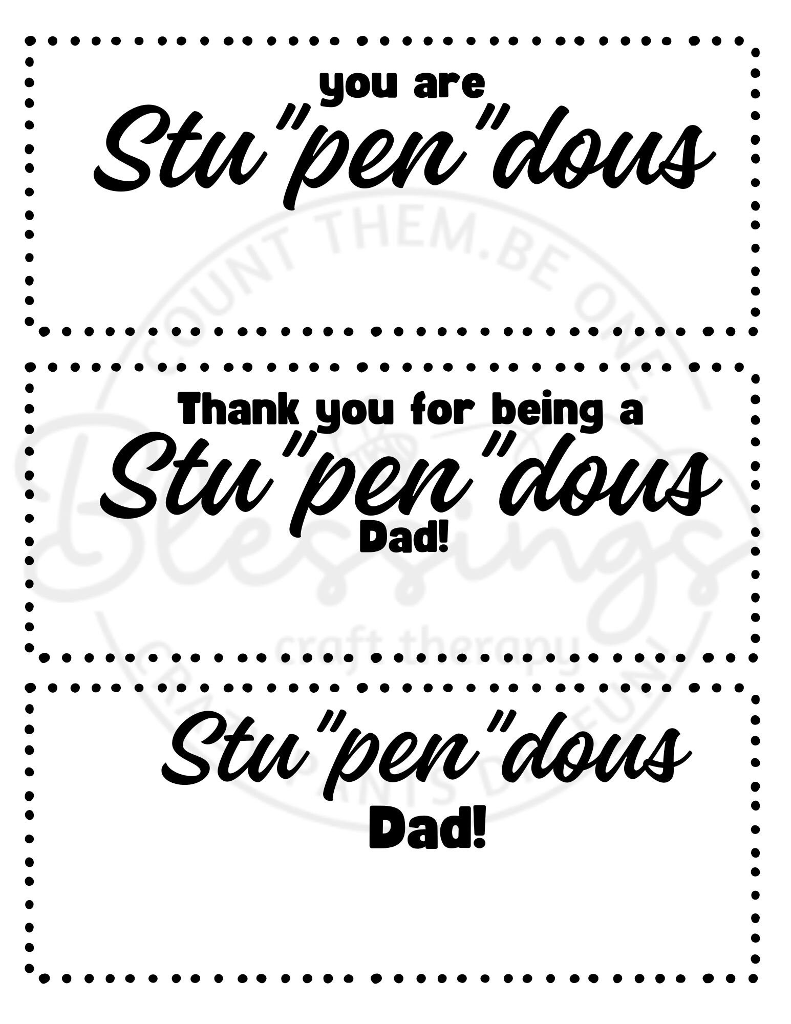 Father's Day Printable Pen Gift Card. Pen Puns Printable Pen Cards ...