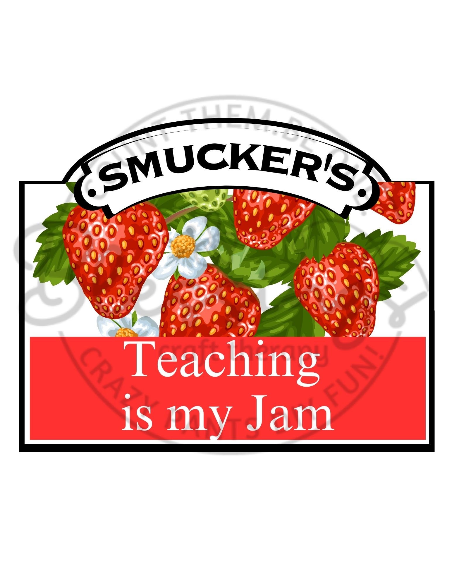 Teaching is My Jam. Printable Jam Label. Printable PDF Jam Labels ...