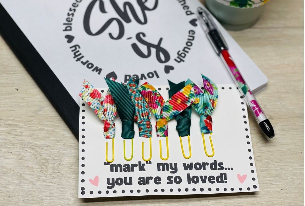 Printable Paperclip Bookmark Gift Card. Teacher Appreciation & Mom - Etsy