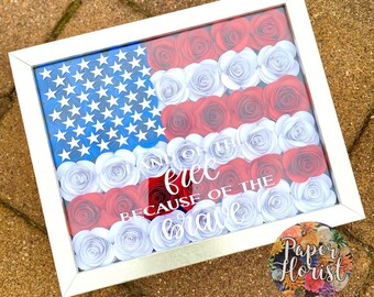 American Flag Shadow Box - Etsy