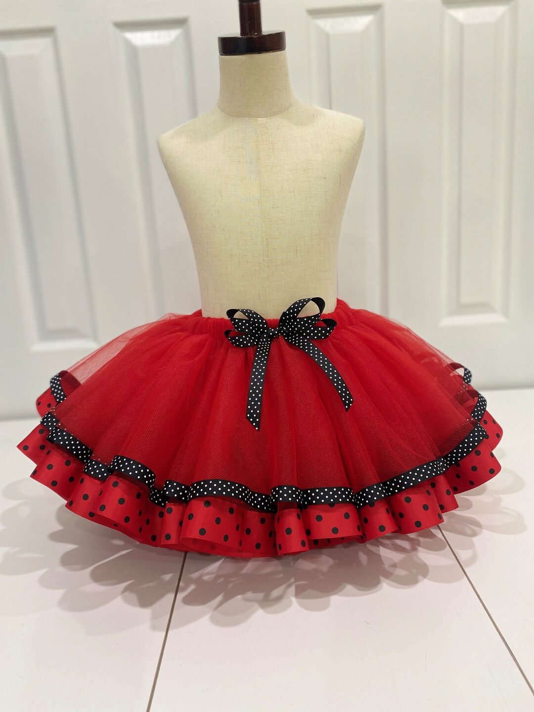 Beautiful Ladybug Tutu, Red and Black Tutu, Black and White Polkadots ...