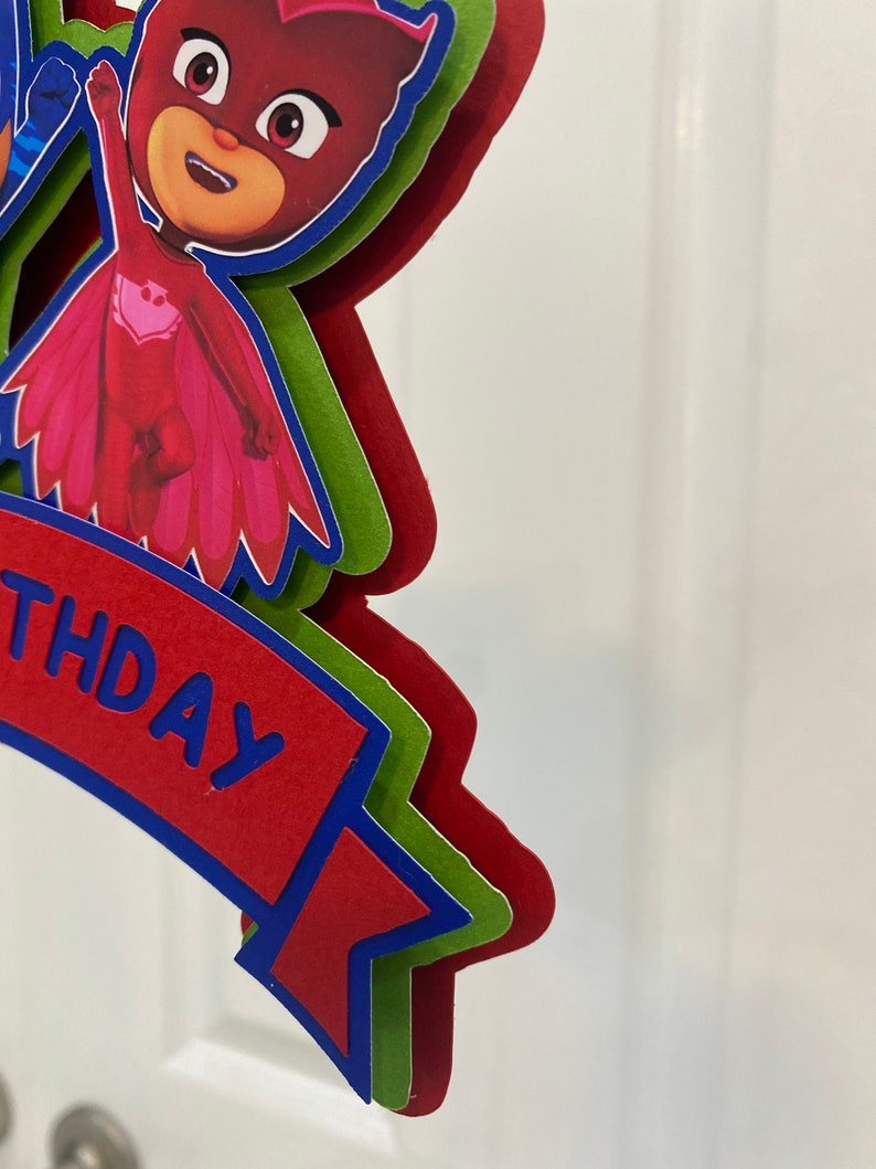 Cute PJ Mask Cake Topper Catboy Cake Topper Owlette Cake - Etsy