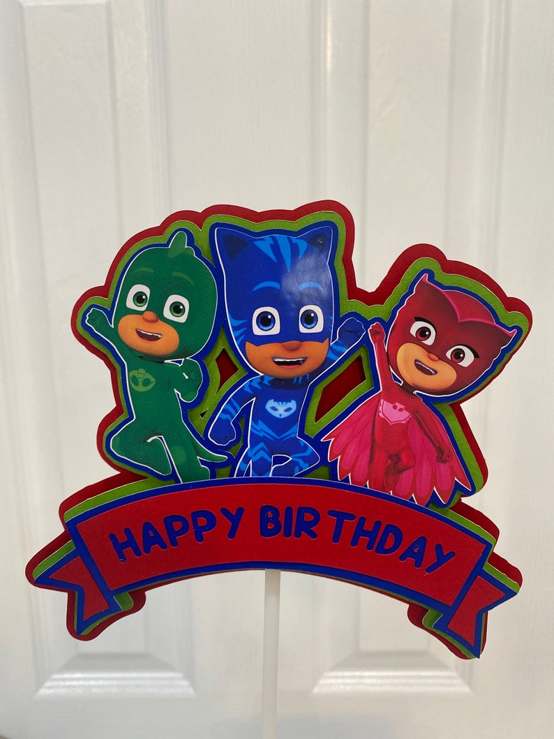 Cute PJ Mask Cake Topper Catboy Cake Topper Owlette Cake - Etsy