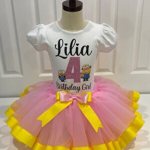 Cute Minions Tutu Set, Lilac and Yellow Tutu, Minions Birthday Girl ...