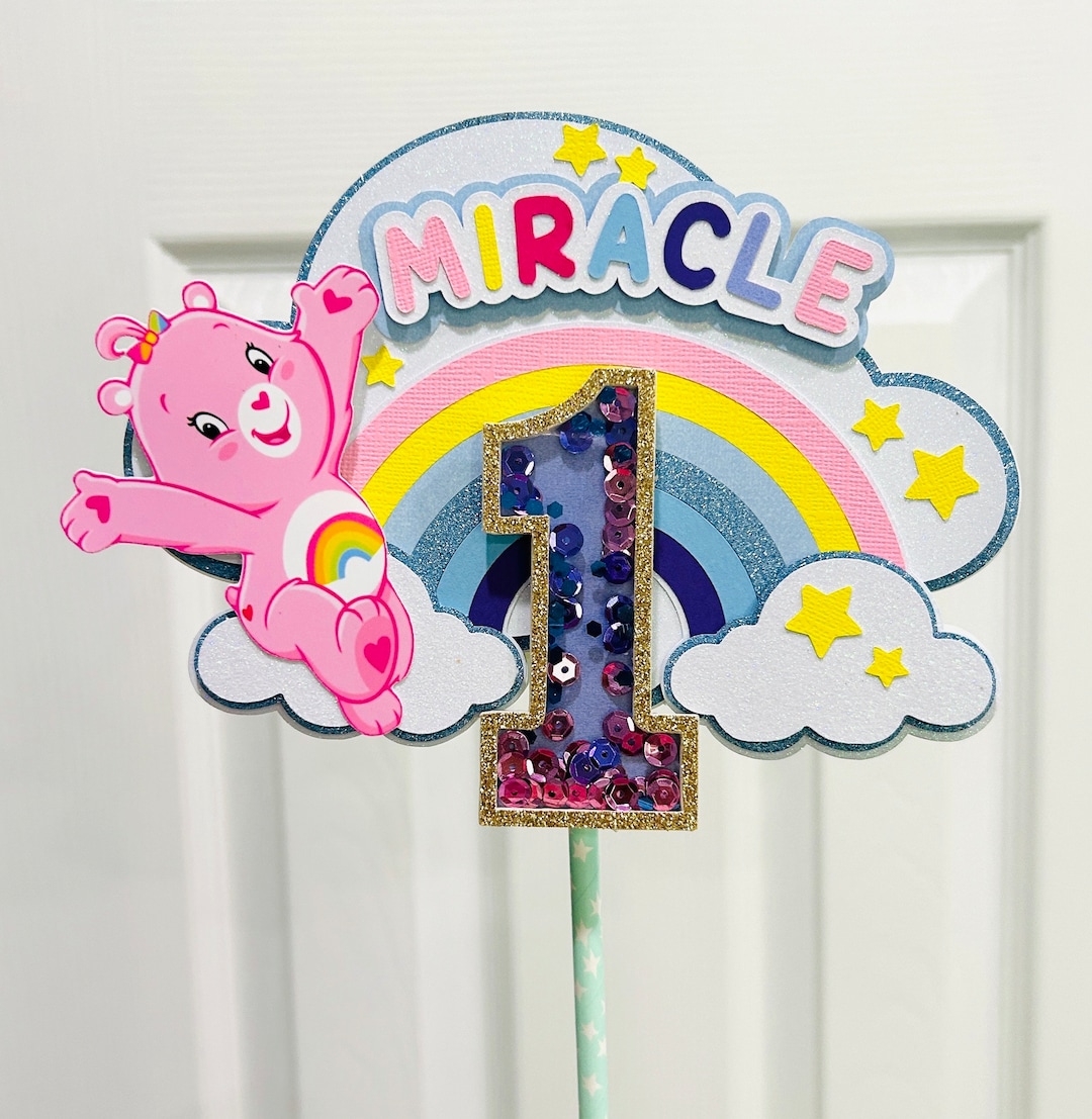 Care Bear Shaker Cake Topper, Custom Cake Toppers - Etsy