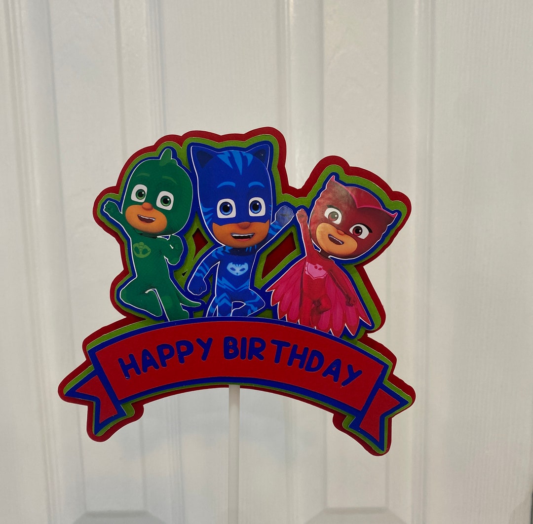Cute PJ Mask Cake Topper Catboy Cake Topper Owlette Cake - Etsy